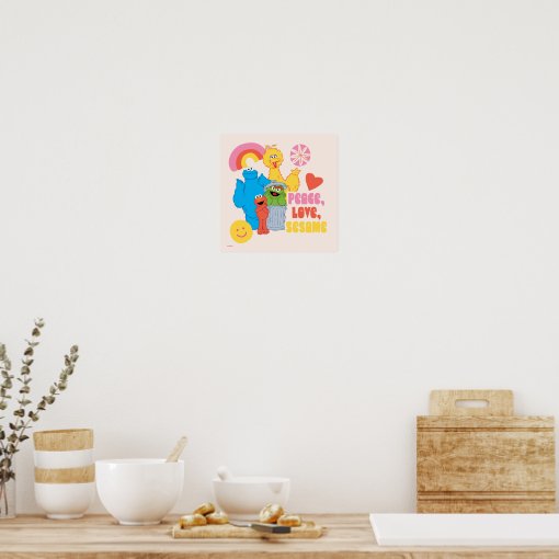 Sesame Street | Peace, Love, Sesame Poster | Zazzle