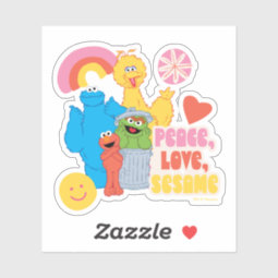 Sesame Street | Peace, Love, Sesame Sticker | Zazzle