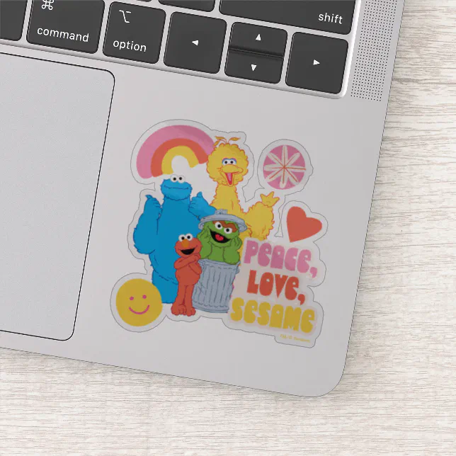 Sesame Street | Peace, Love, Sesame Sticker | Zazzle