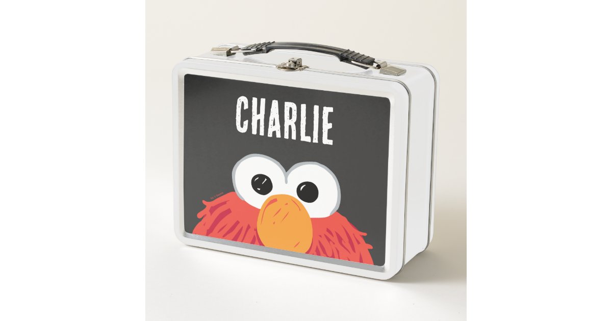 Sesame Street | Personalized Elmo Big Face Metal Lunch Box | Zazzle