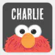 Sesame Street | Personalized Elmo Big Face Square Sticker | Zazzle