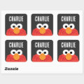 Sesame Street | Personalized Elmo Big Face Square Sticker | Zazzle