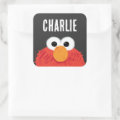 Sesame Street | Personalized Elmo Big Face Square Sticker | Zazzle