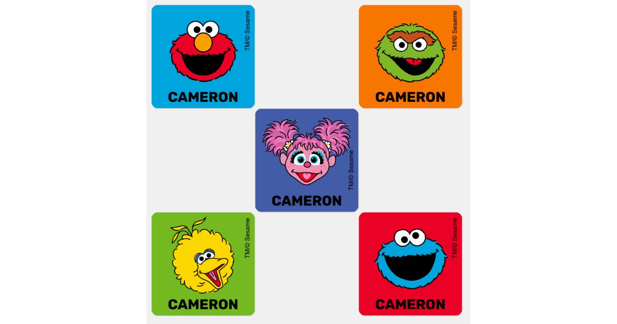 Sesame Street Personalized Kids Labels | Zazzle