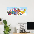 Sesame Street Run! Character Illustration Poster | Zazzle