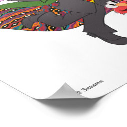 Sesame Street Run! Character Illustration Poster | Zazzle