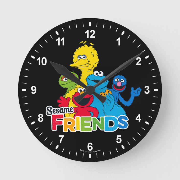 Sesame Street | Sesame Friends Round Clock | Zazzle