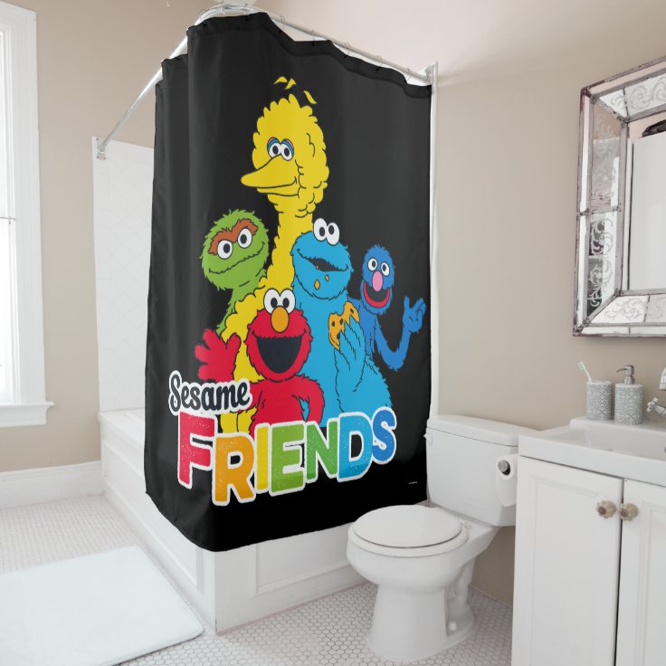 Sesame Street | Sesame Friends Shower Curtain | Zazzle