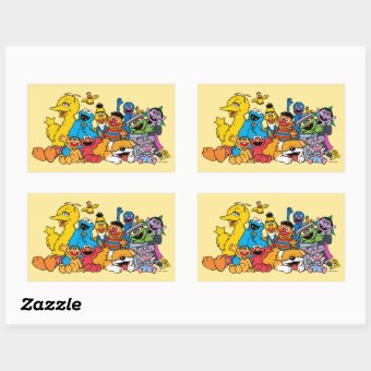 Sesame Street | Sesame Pals Group Portrait Rectangular Sticker | Zazzle