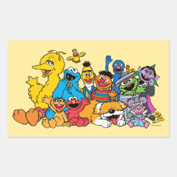 Sesame Street | Sesame Pals Group Portrait Rectangular Sticker | Zazzle