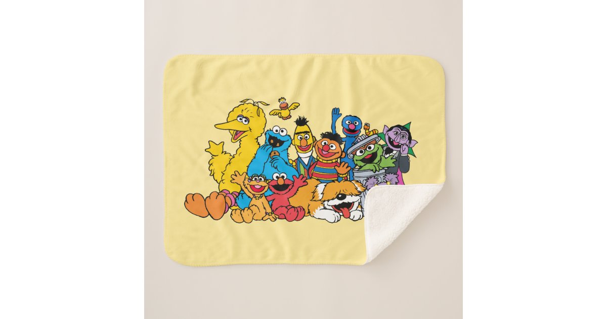 Sesame Street | Sesame Pals Group Portrait Sherpa Blanket | Zazzle