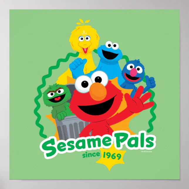 Sesame Street | Sesame Pals Since 1969 Poster | Zazzle