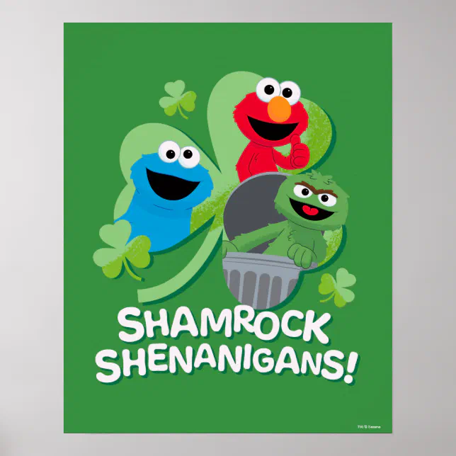 Sesame Street | Shamrock Shenanigans! Poster | Zazzle