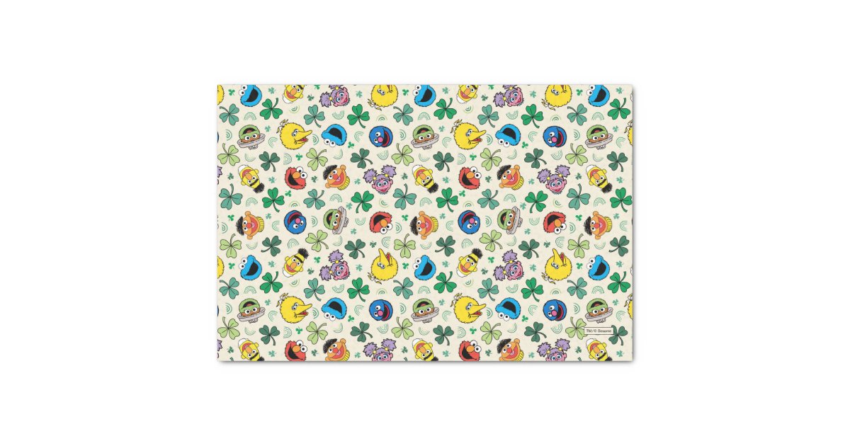 Sesame Street St. Patrick's Day Pattern Tissue Paper | Zazzle