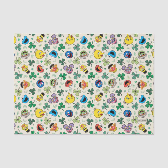 Sesame Street St. Patrick's Day Pattern Tissue Paper | Zazzle