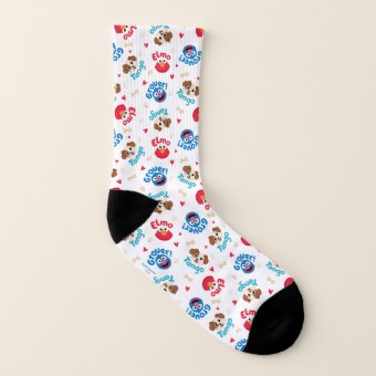Sesame Street | Tango, Elmo, & Grover Pattern Socks | Zazzle