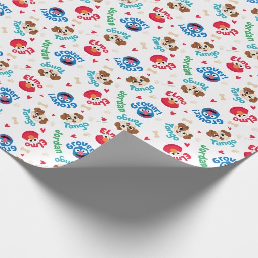 Sesame Street | Tango, Elmo, & Grover Pattern Wrapping Paper | Zazzle
