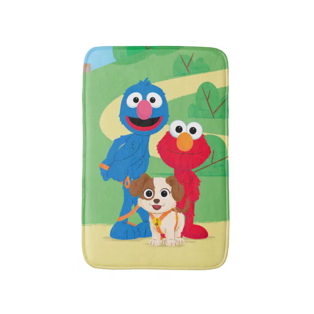 Sesame Street | Tango With Grover & Elmo Bath Mat | Zazzle