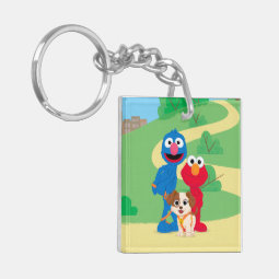 Sesame Street | Tango With Grover & Elmo Keychain | Zazzle
