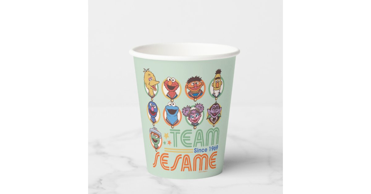 Sesame Street | Team Sesame Since 1969 Paper Cups | Zazzle