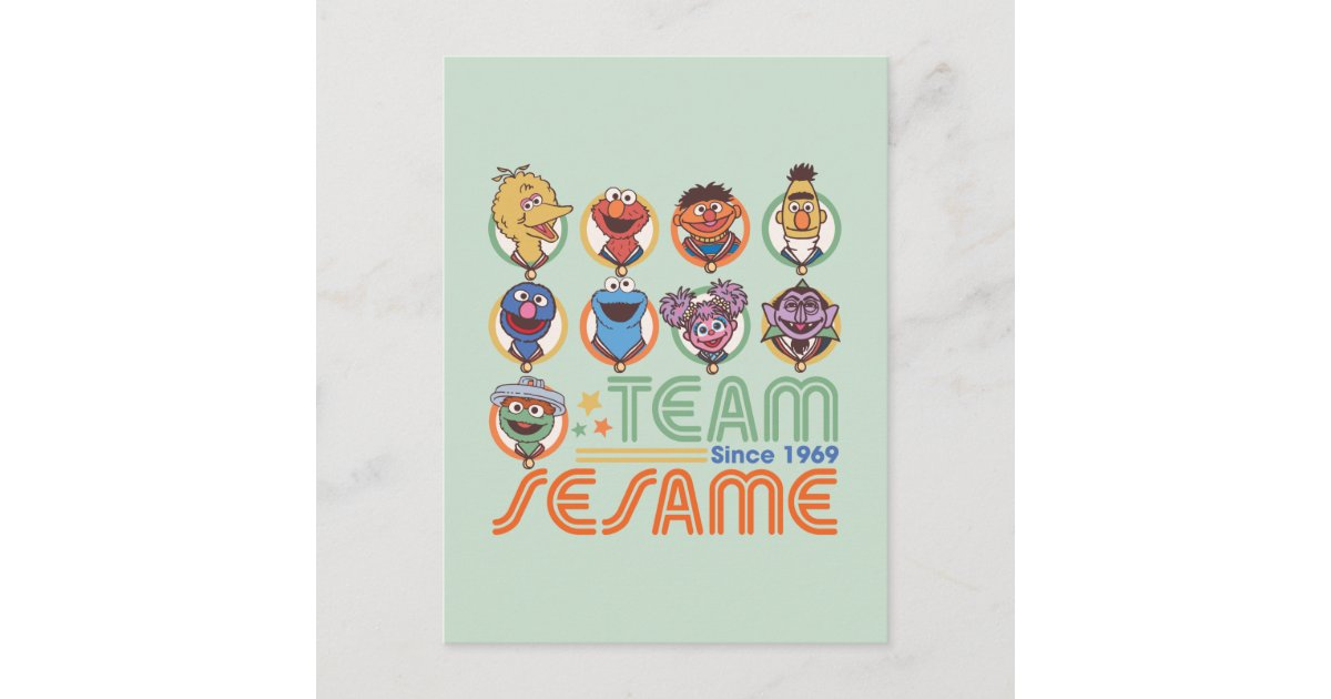 Sesame Street | Team Sesame Since 1969 Postcard | Zazzle