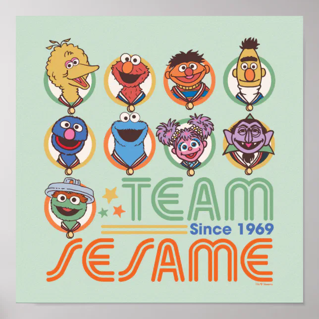 Sesame Street | Team Sesame Since 1969 Poster | Zazzle