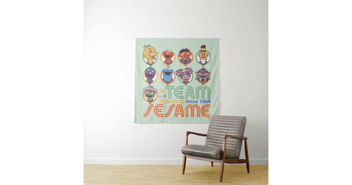 Sesame Street | Team Sesame Since 1969 Tapestry | Zazzle