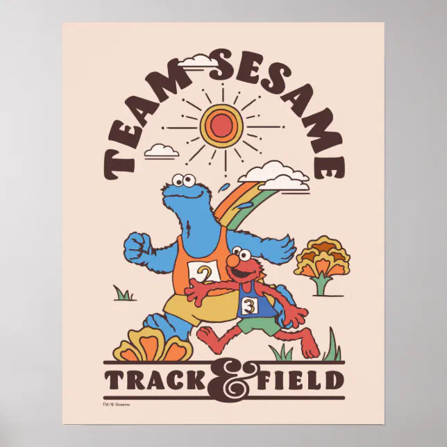 Sesame Street | Team Sesame Track & Field Poster | Zazzle