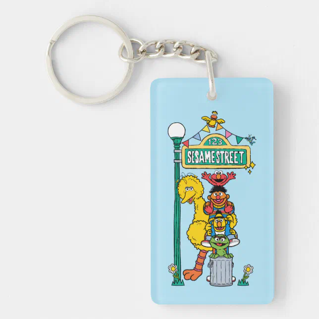 Sesame Street | Under the Sesame Street Sign Keychain | Zazzle