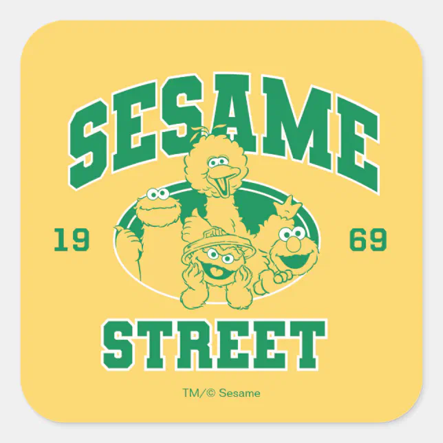 Sesame Street | Vintage 1969 Square Sticker | Zazzle