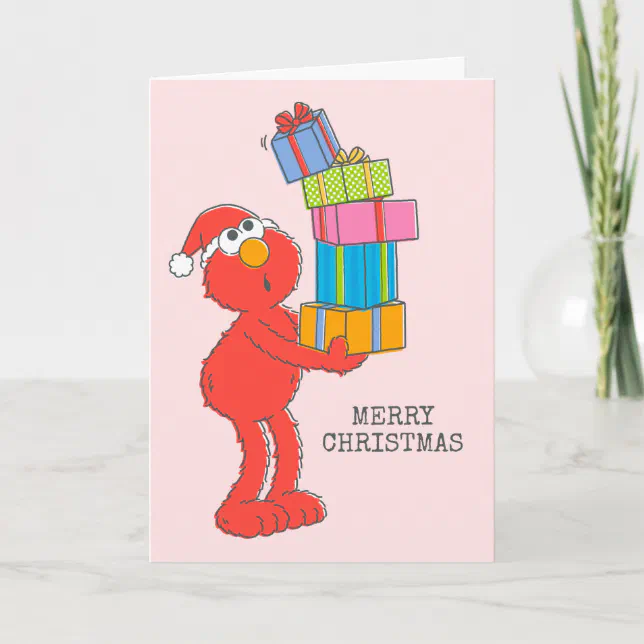 Sesame Street | Vintage Elmo and Presents Card | Zazzle