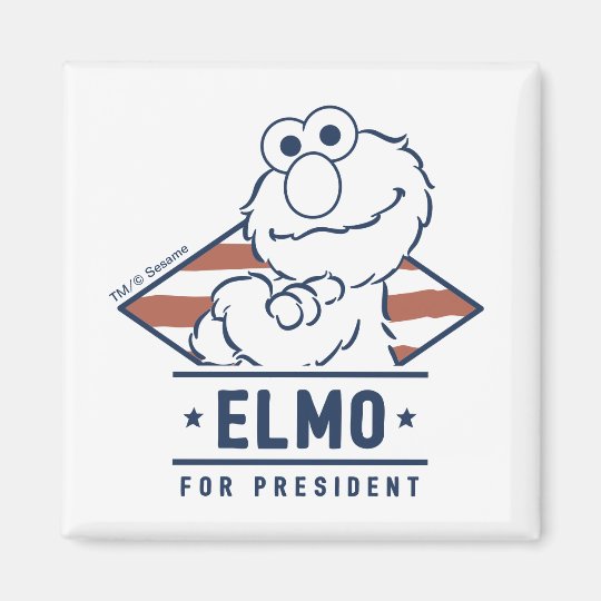 Sesame Street | Vintage Elmo for President Magnet | Zazzle.com