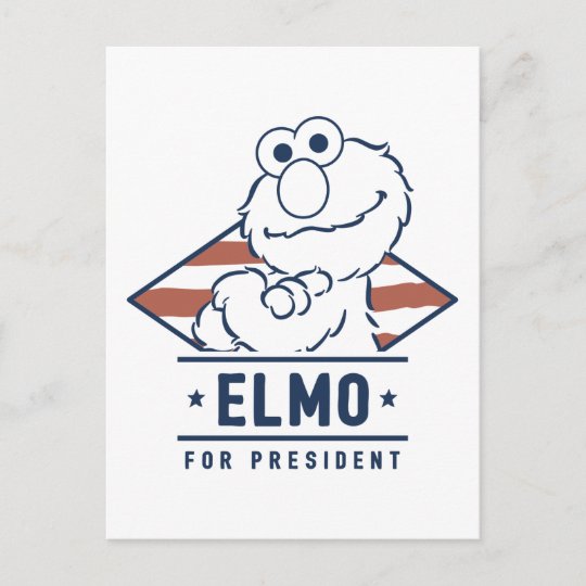 Sesame Street | Vintage Elmo for President Postcard | Zazzle.com