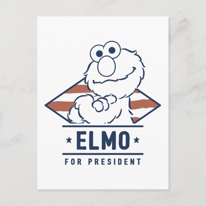 Sesame Street | Vintage Elmo for President Postcard | Zazzle.com