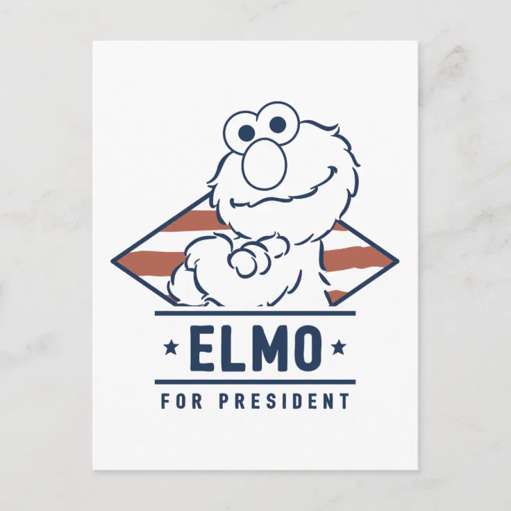 Sesame Street | Vintage Elmo for President Postcard | Zazzle
