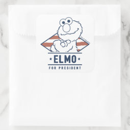 Sesame Street | Vintage Elmo for President Square Sticker | Zazzle
