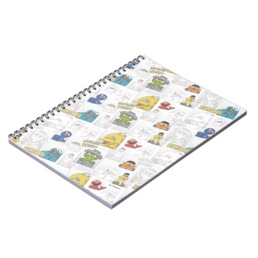 Sesame StreetVintage Comic Pattern Notebook | Zazzle