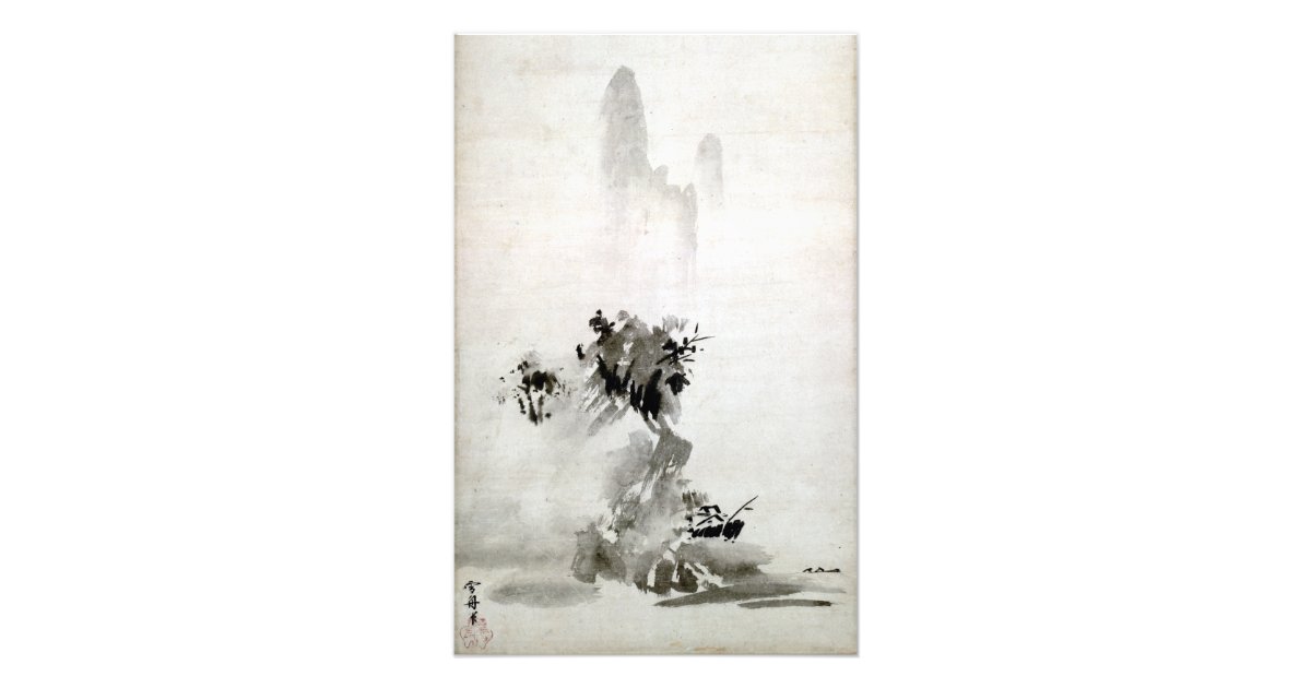 Sesshu Toyo Haboku-Sansui Landscape Poster | Zazzle