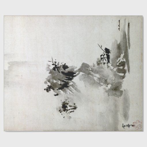 Sesshu Toyo Haboku-Sansui Landscape Wrapping Paper | Zazzle