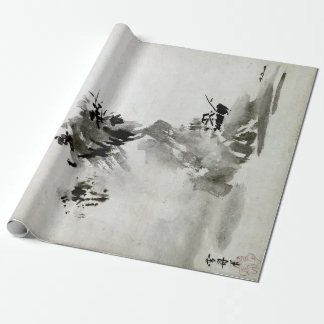 Sesshu Toyo Haboku-Sansui Landscape Wrapping Paper | Zazzle