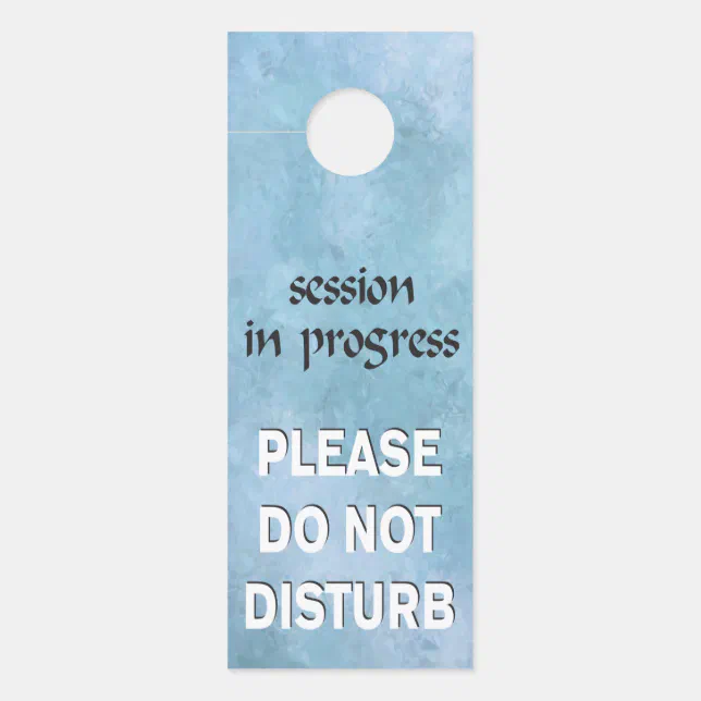 Session in Progress Do Not Disturb Door Hanger | Zazzle