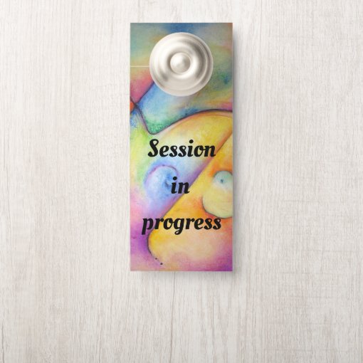 "Session in progress" sign for your door. | Zazzle