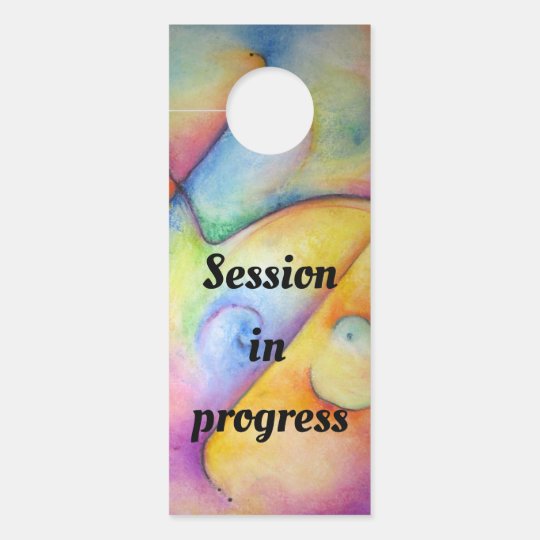 "Session in progress" sign for your door. | Zazzle.com