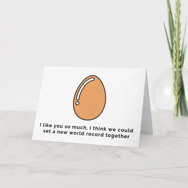 "Set a new world record" Egg Card | Zazzle