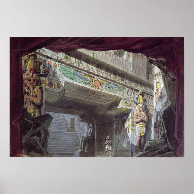 Set design for 'The Magic Flute' by Mozart Poster | Zazzle