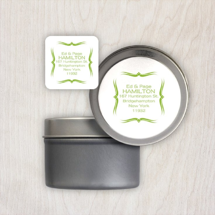 Set of 100 Square Border Return Address Labels | Zazzle