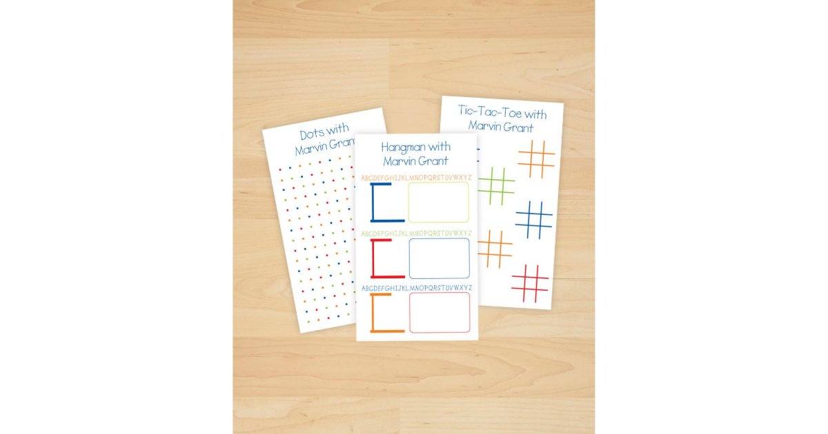 Set of 100 Tic-Tac-Toe Paper Game Pad Sheets | Zazzle