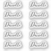 Set of 10 - Elegant Signature Script Name Danielle Sticker | Zazzle