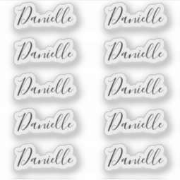 Set of 10 - Elegant Signature Script Name Danielle Sticker | Zazzle