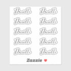 Set of 10 - Elegant Signature Script Name Danielle Sticker | Zazzle